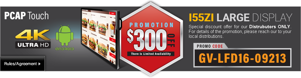 Large Format Touch Monitors | 4K UHD | Built-In Android OS