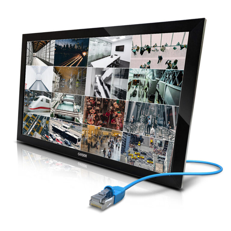 24" IP Monitor PoE Power and Data